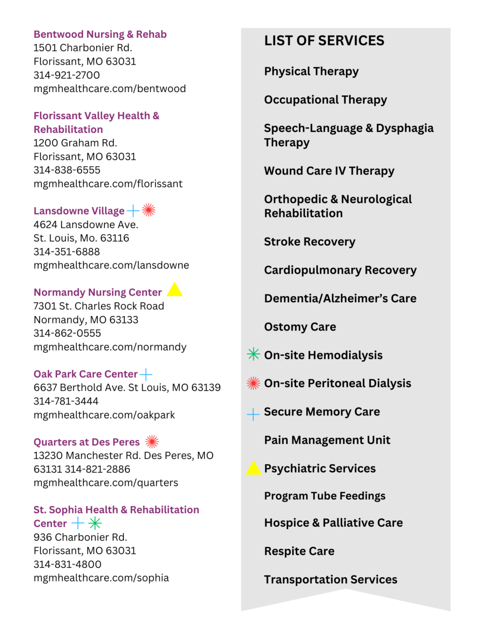 MGM Healthcare Sales and Recruiting Marketing Materials